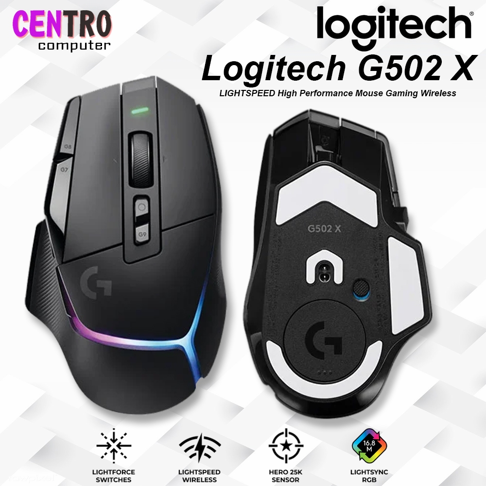 Jual Logitech G502 X LIGHTSPEED High Performance Mouse Gaming Wireless ...