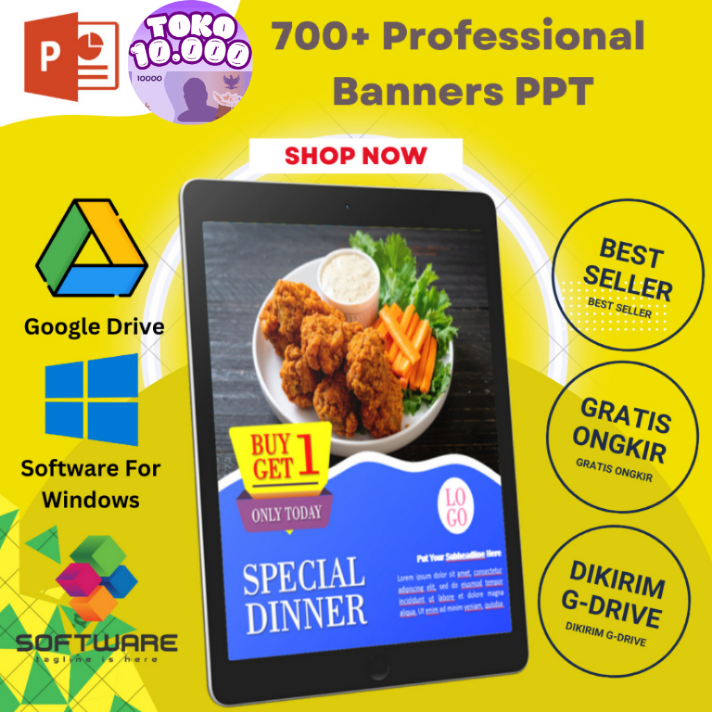 Jual Paket 700+ Profesional Banner PPT - Solusi Desain Presentasi yang ...