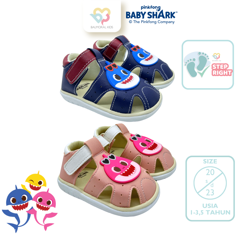 Jual Sepatu Sandal Anak Cicit Pinkfong Baby Shark Usia 1 - 3 Tahun PF ...