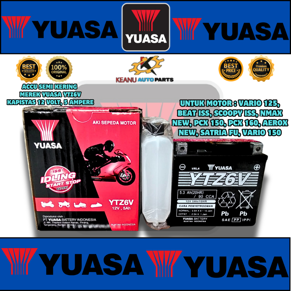 Jual AKI ACCU MOTOR NMAX NEW AEROX NEW LEXI FAZZIO PCX 150 PCX 160 ADV ...