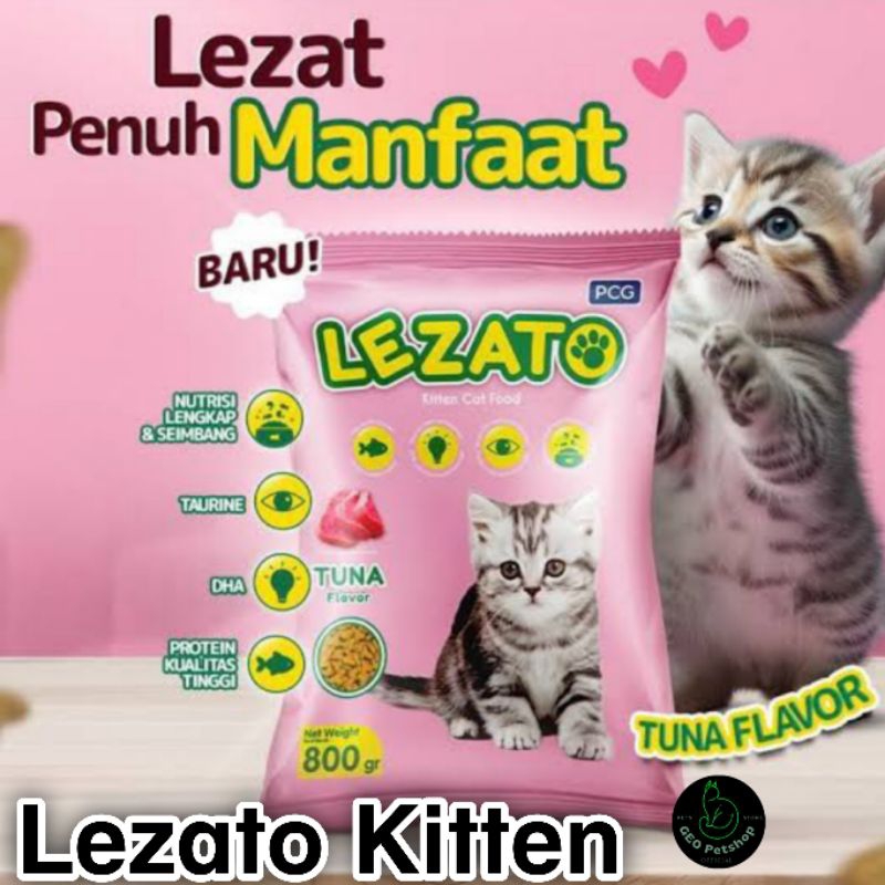 Jual LEZATO KITTEN 800gr Kemasan Freshpack Cat Food Tuna Flavor Lezatos ...