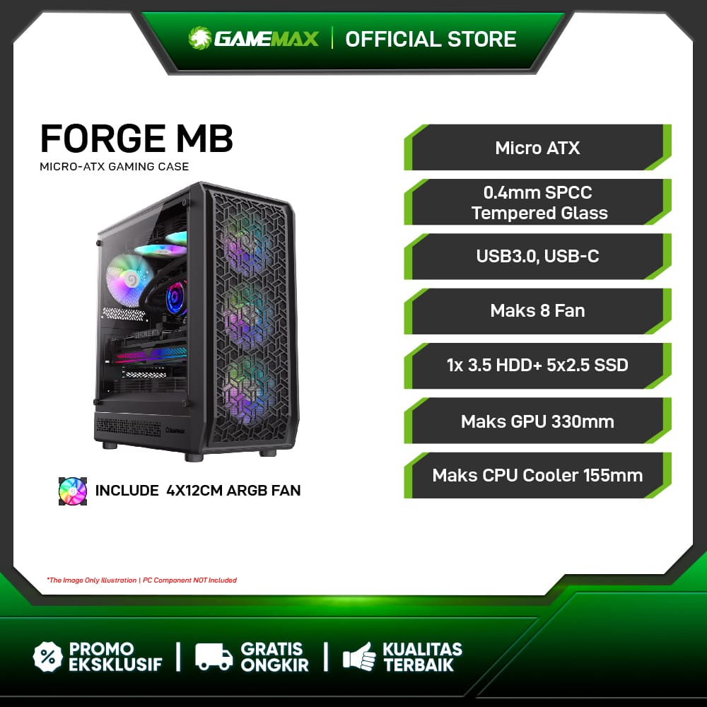 Jual Casing PC Gamemax Forge MB | Shopee Indonesia