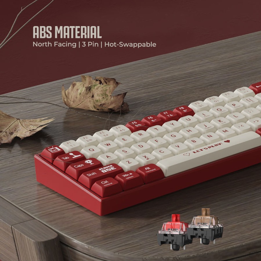 Jual Ajazz AK680 / AK 680 Dual Tone 65% RGB Mechanical Keyboard Wired ...