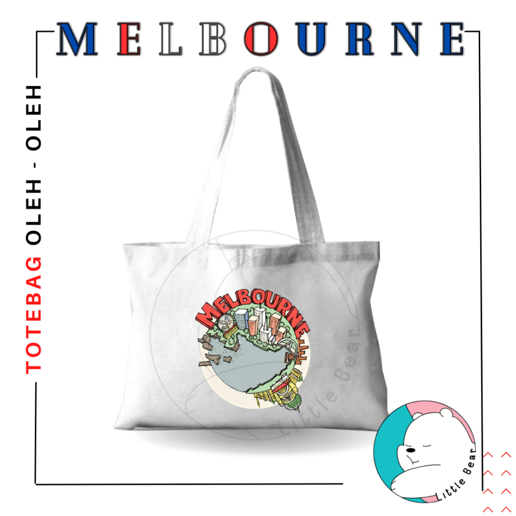 Jual LITTLEBEAR TOTEBAG SOUVENIR MELBOURNE TAS OLEH-OLEH AUSTRALIA ...