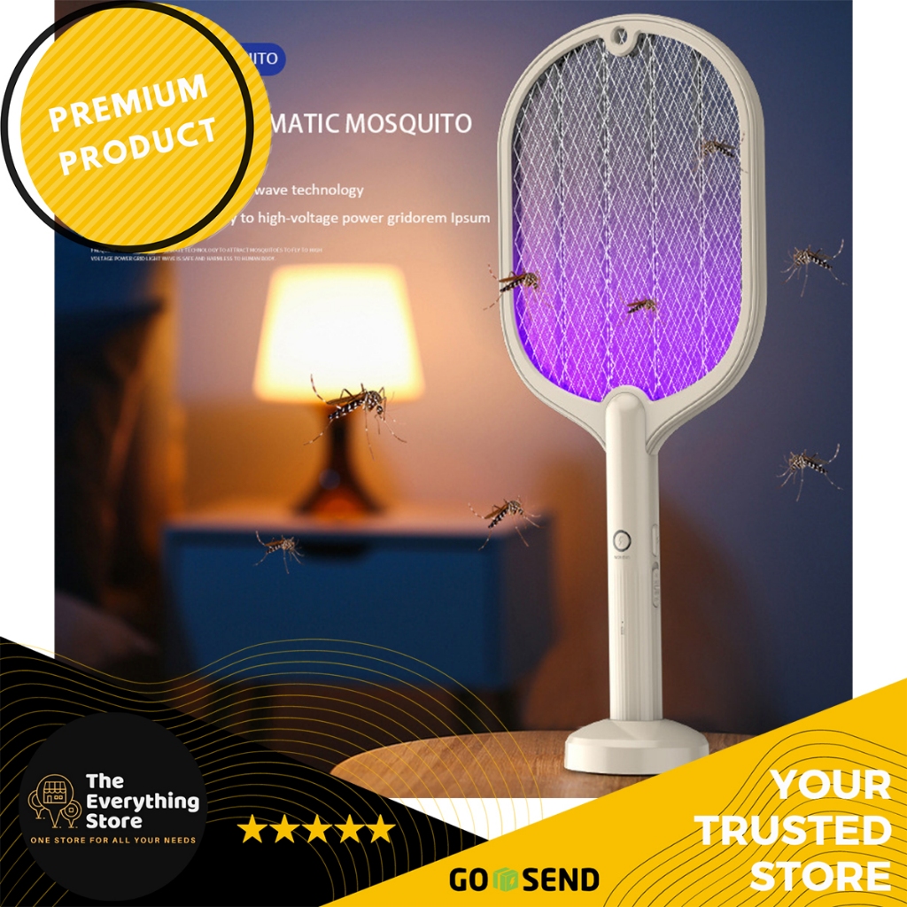 Jual PREMIUM Raket Nyamuk Listrik Standing Electric Mosquito Racket ...