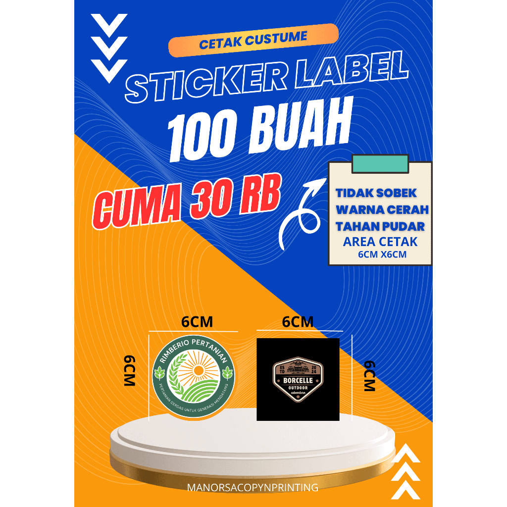 Jual CETAK STIKER VINYL / CETAK STIKER LABEL KEMASAN / LABEL USAHA ...
