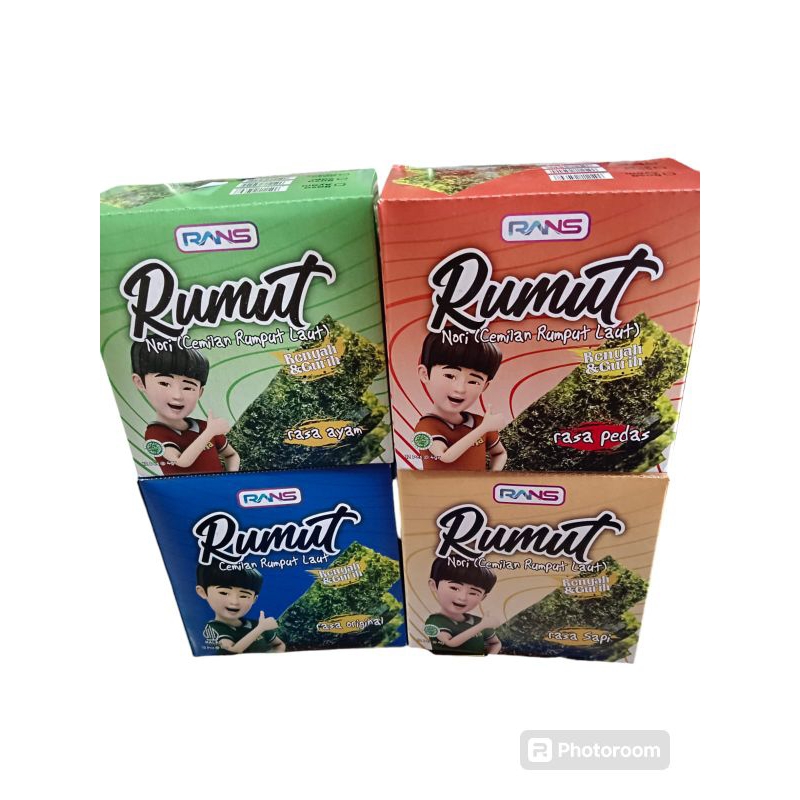 Jual Rumut rans nori cemilan rumput laut renyah dan gurih 120pcs ...