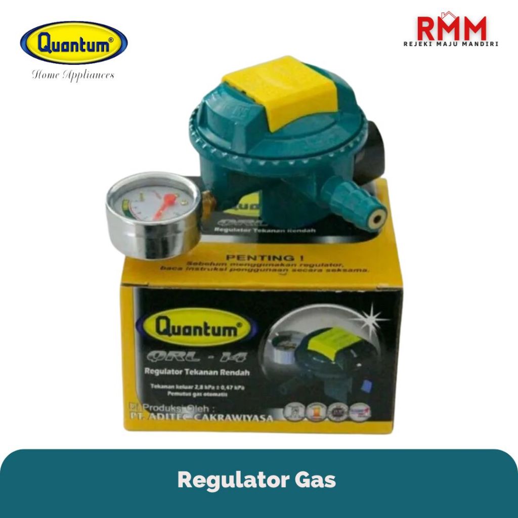 Jual Regulator Quantum Gas LPG QRL-14 Tekanan Rendah dengan Meteran ...