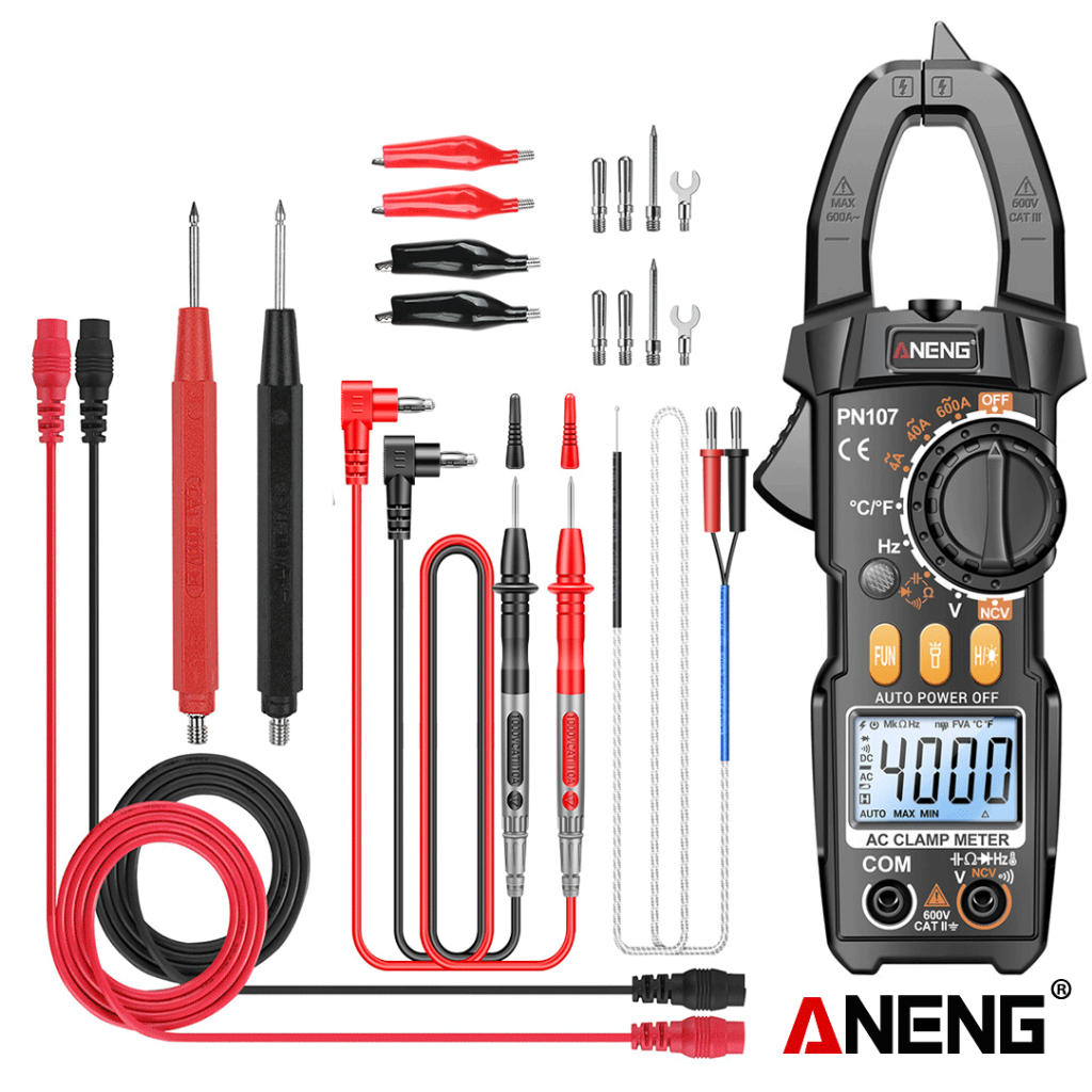 Jual (Paket A) Aneng PN107 Pro Digital Clamp Meter 600V AC Volt ...
