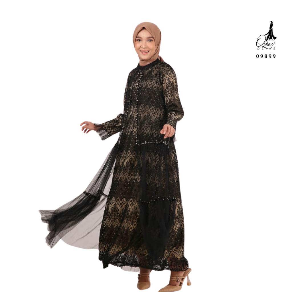 Jual Ozias - Gamis Brokat Florance 09899 Ld 105 I Gamis Muslimah Wanita I Gamis Cantik | Shopee ...