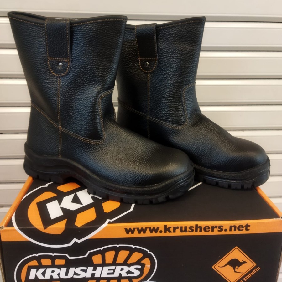 Jual Sepatu Safety Boots Krusher Texas Black / Sepatu Safety Boots ...