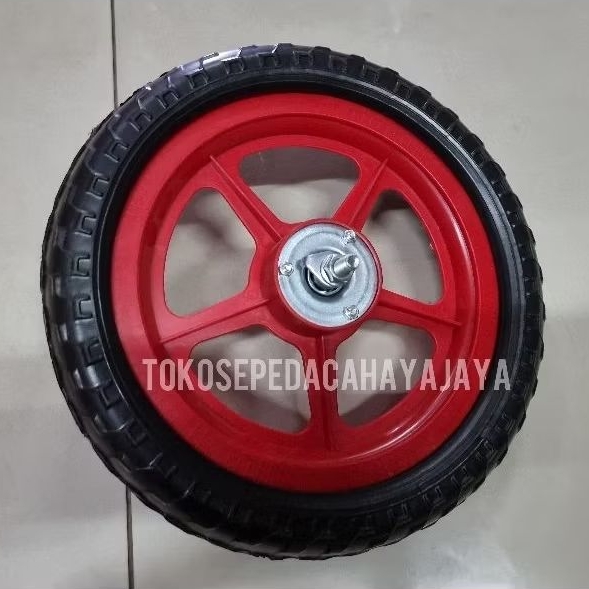 Jual Roda Depan Sepeda Anak Ukuran 12 Velg Plastik Ban EVA Kom Besi ...