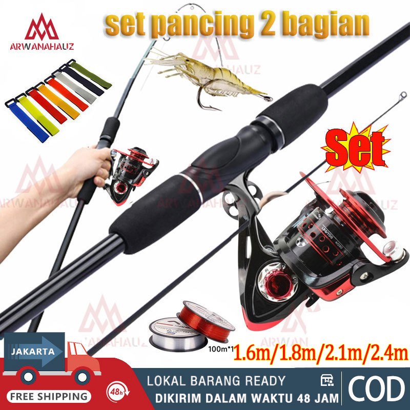 Jual (COD) pancing 1 set lengkap kuat / pancing casting full set / joran pancing 1 set murah ...