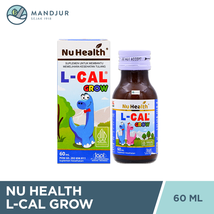 Jual Nu Health L-Cal Grow 60 mL - Suplemen Kesehatan Tulang Anak ...