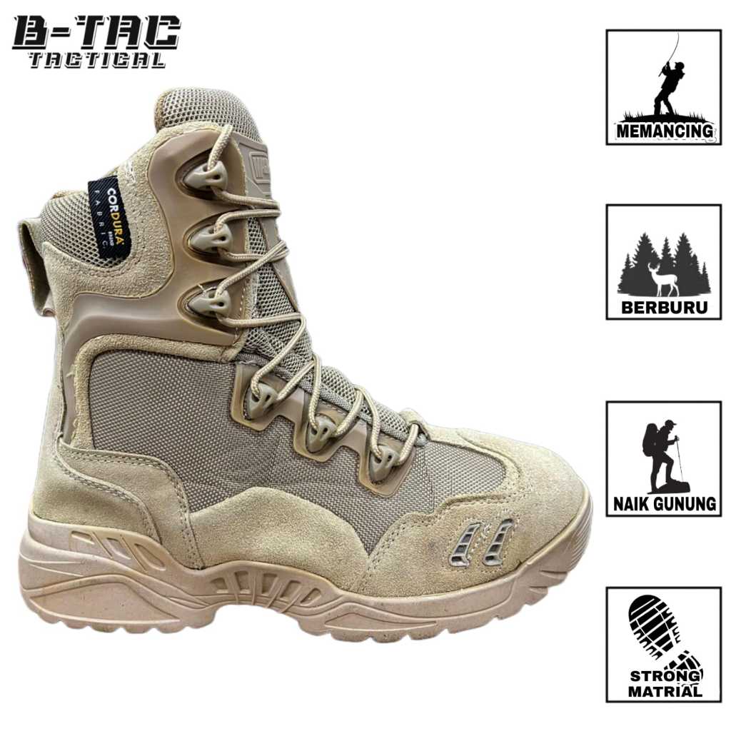 Jual [566 Spider Coklat] Sepatu Boots Pria 8 Inch/Sepatu Boots Tactical ...