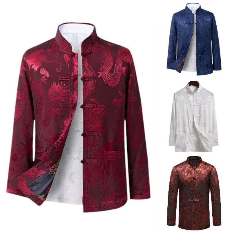 Jual GS-61 no.170-195 Atasan pria impor baju sangjit pria cheongsam ...