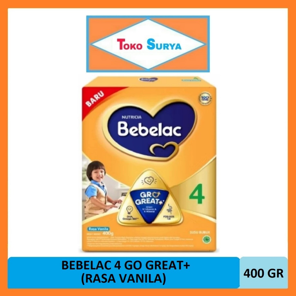 Jual Bebelac 4 Gro Great Susu Pertumbuhan Anak 3-5 Tahun Rasa Vanila 400 Gr | Shopee Indonesia
