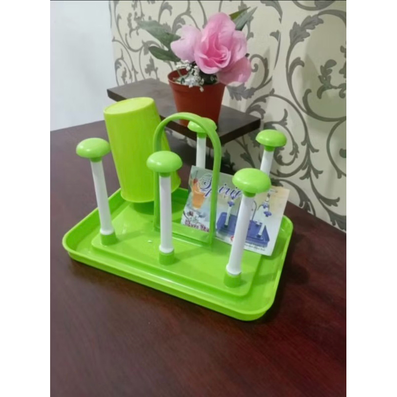 Jual RAK GELAS PLASTIK SEGI ISI 6 / STAND GLASS / TEMPAT GELAS ...