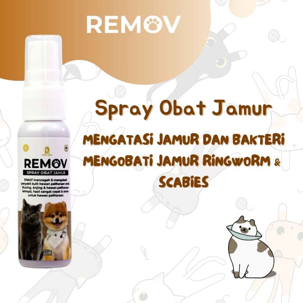 Jual Remov Obat Jamur Spray Penghilang Jamur Scabies dan Ringworm 30ml ...