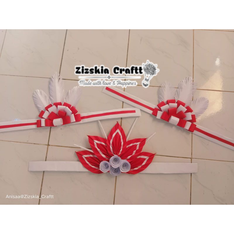 Jual bando kemerdekaan / bando kawat bulu / mahkota kemerdekaan ...