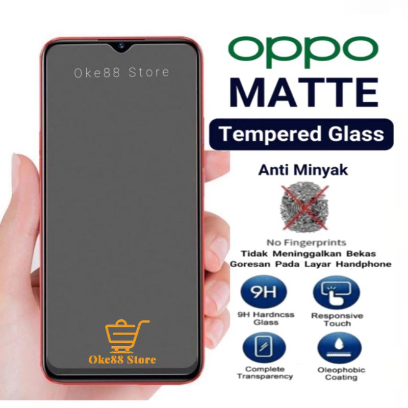 Jual Matte Glass 9H Full Layar Oppo A5 Pro A5 Pro 5G A5 2025 A5 5G A5x A5x 5G A80 A60 A3 2024 ...