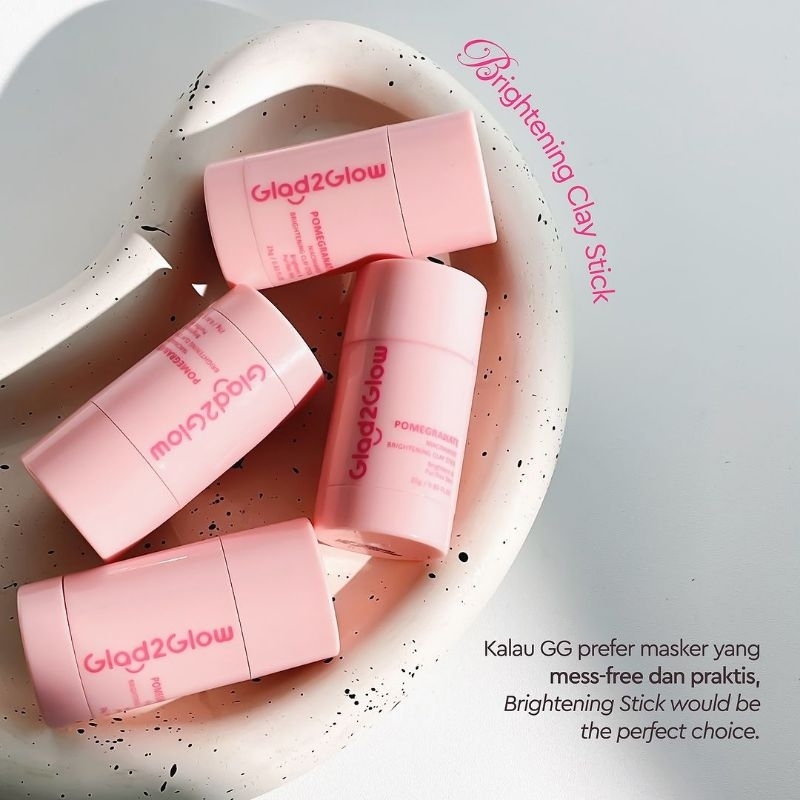 Jual Glad2glow Claystick Pomegrante Niacinamade Brightening Claystick ...