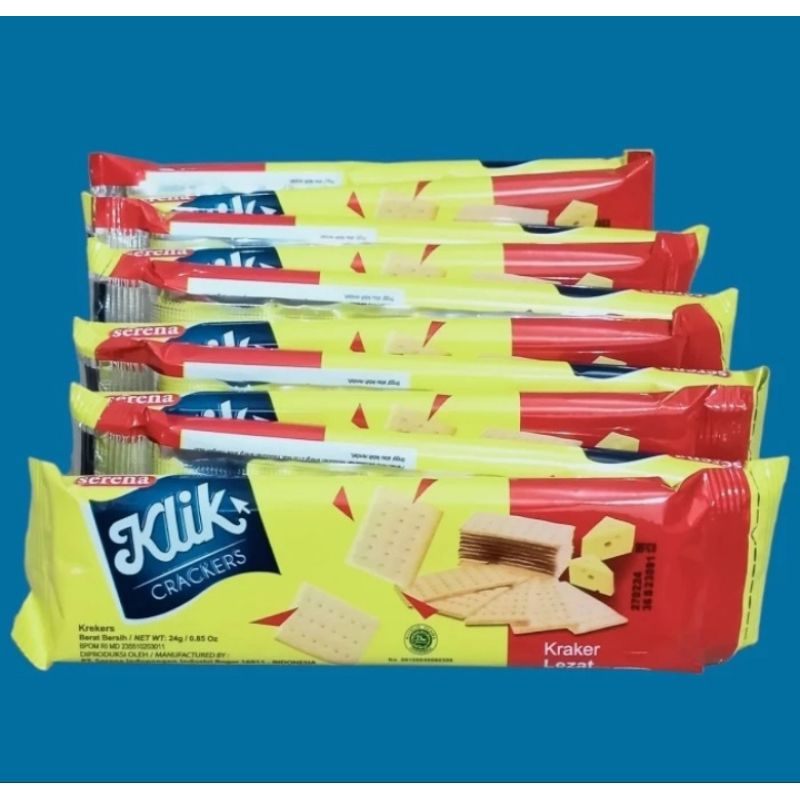 Jual klik crackers biskuit keju 24gram isi 10 pcs | Shopee Indonesia