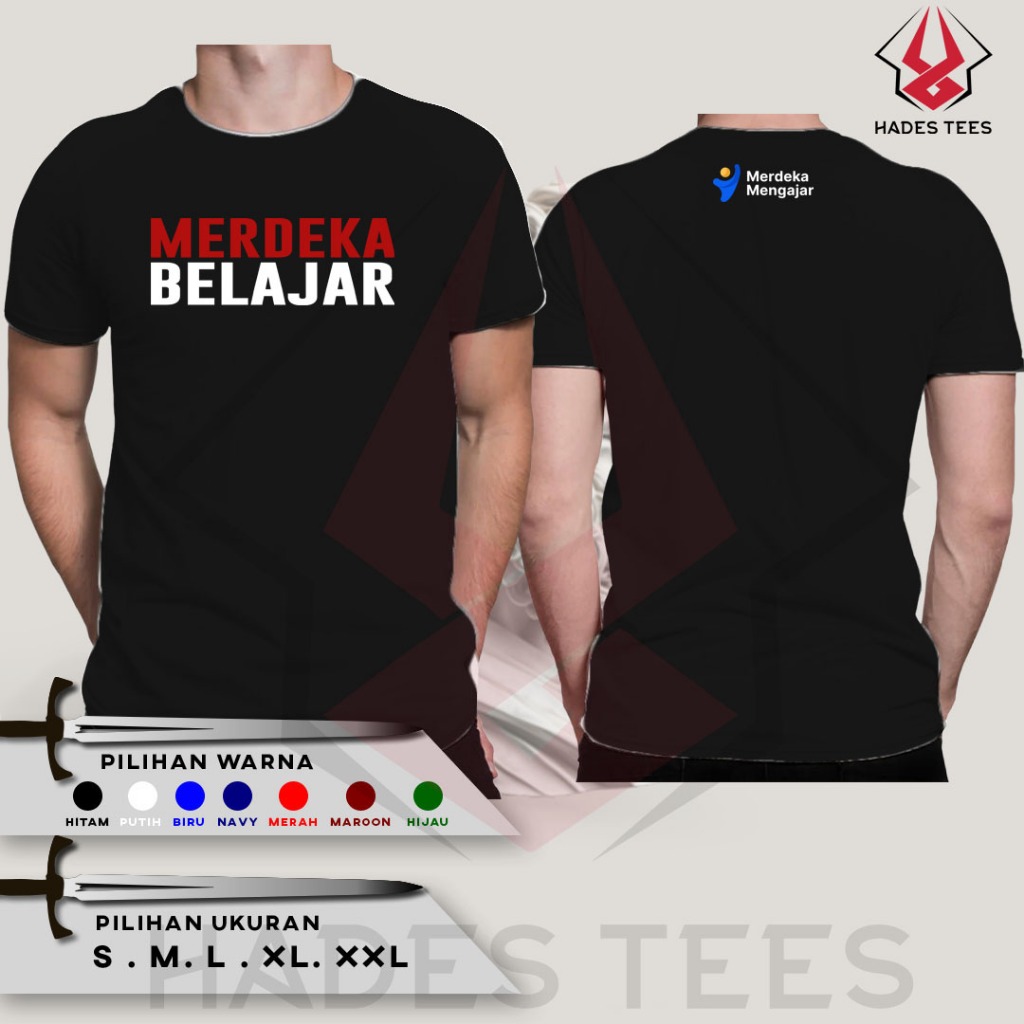 Jual KAOS MERDEKA BELAJAR / BAJU MERDEKA MENGAJAR - TSHIRT Kaos ...