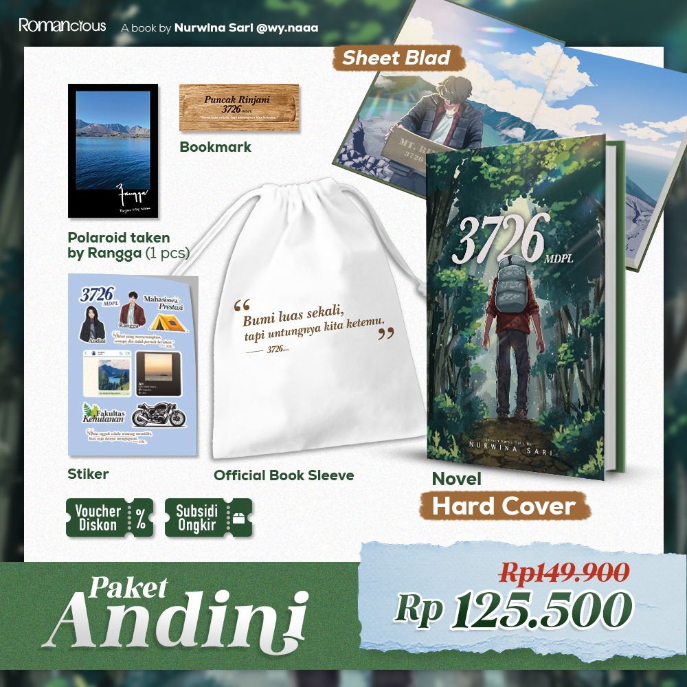 Jual Novel 3726 mdpl By Nurwina Sari (Ready stok) | Shopee Indonesia