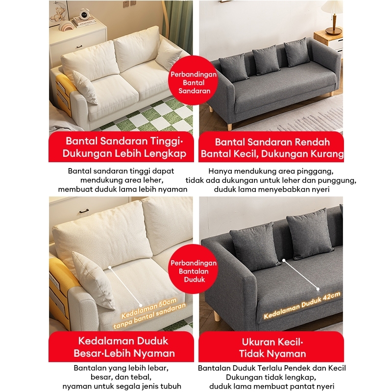 Jual Sofa Ruang Tamu Sofa Empuk Sofa Kain Sofa Tidur Multifungsi ...