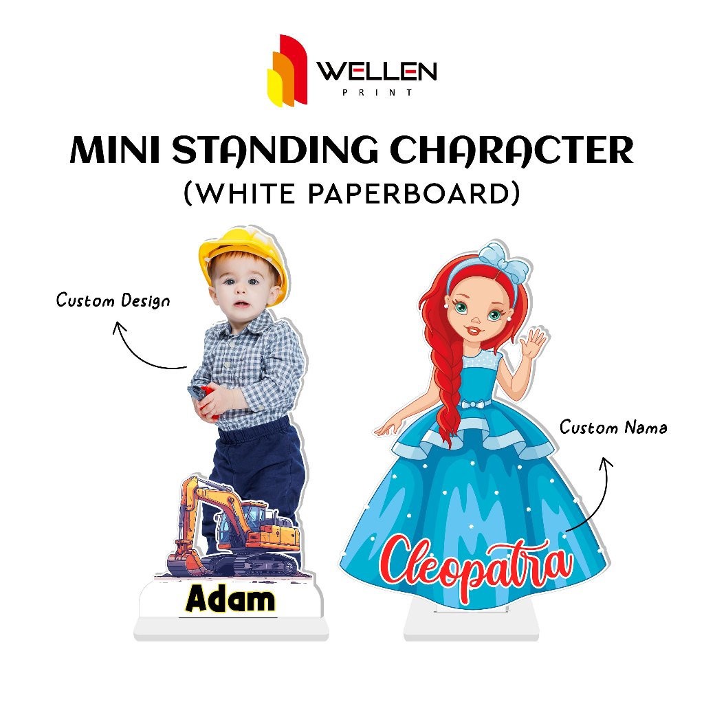 Jual WELLEN PRINT – Cetak Mini Standing Character White Paperboard ...