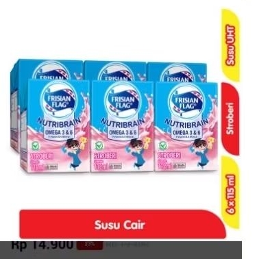 Jual Frisian flag milky susu uht kotak 6x115ml strawberry coklat | Shopee Indonesia