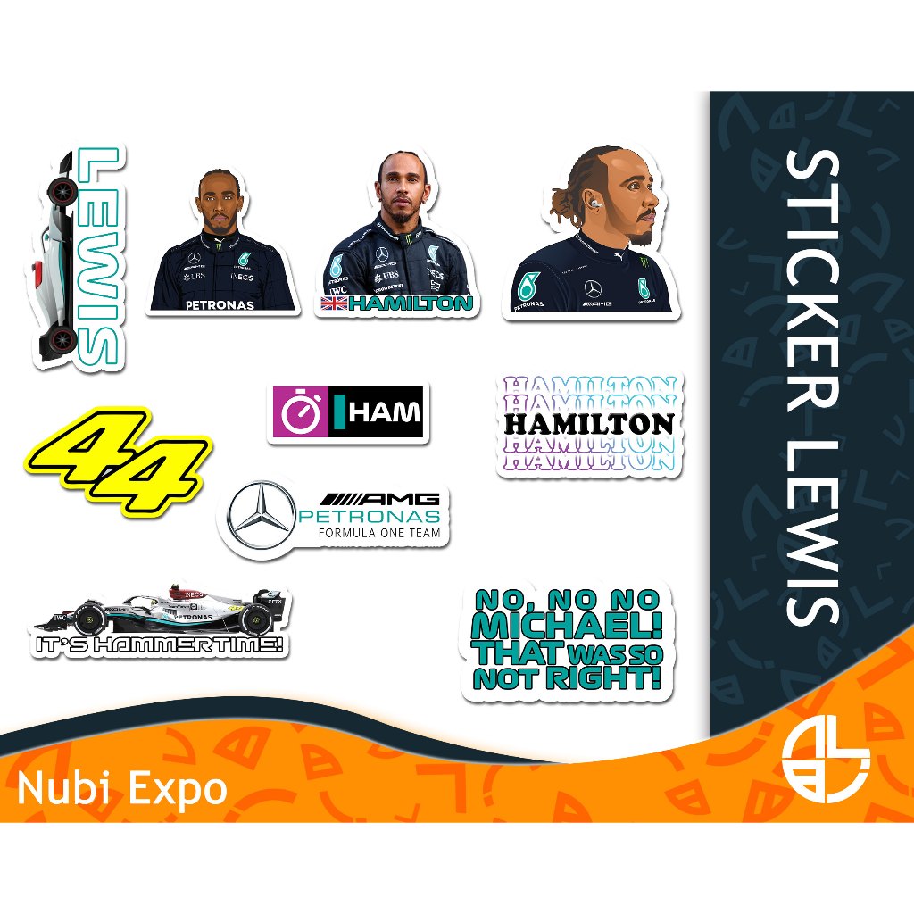 Jual LEWIS HAMILTON STICKER PACK | Sticker Pack F1 Hamilton | Sticker ...
