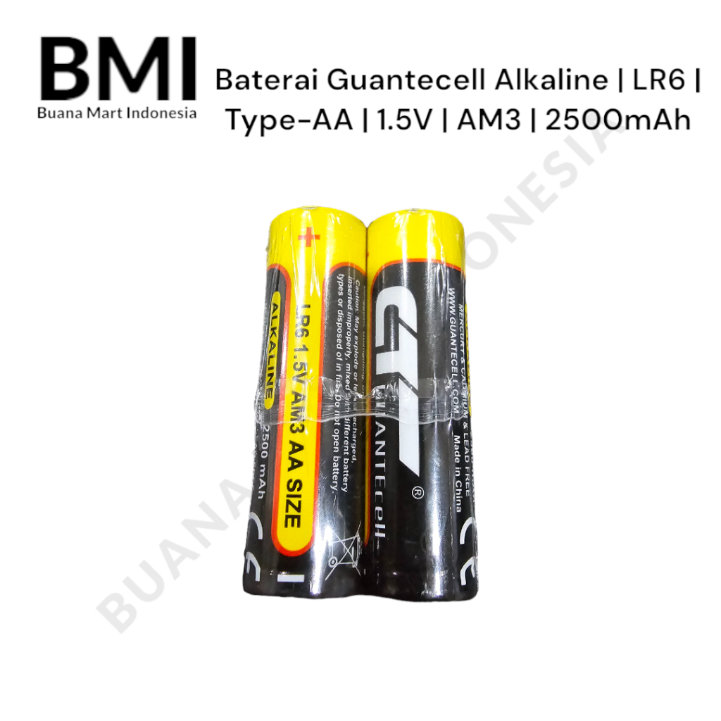 Jual Baterai Guantecell Alkaline Tipe AA / A2 | Batu Batre | Battery ...