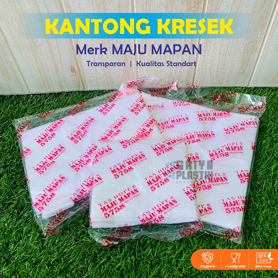 Jual Kantong Kresek Bening Transparan MAJU MAPAN | Kresek HDPE | Kresek mini | Kresek tanggung ...