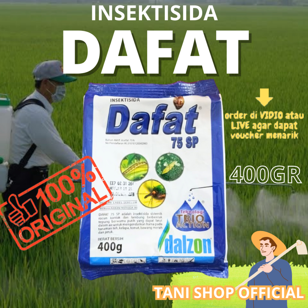 Jual Insektisida Dafat 75 SP 400g - Teknologi Trio Action Basmi Hama pada Tanaman Kelapa, Tebu ...