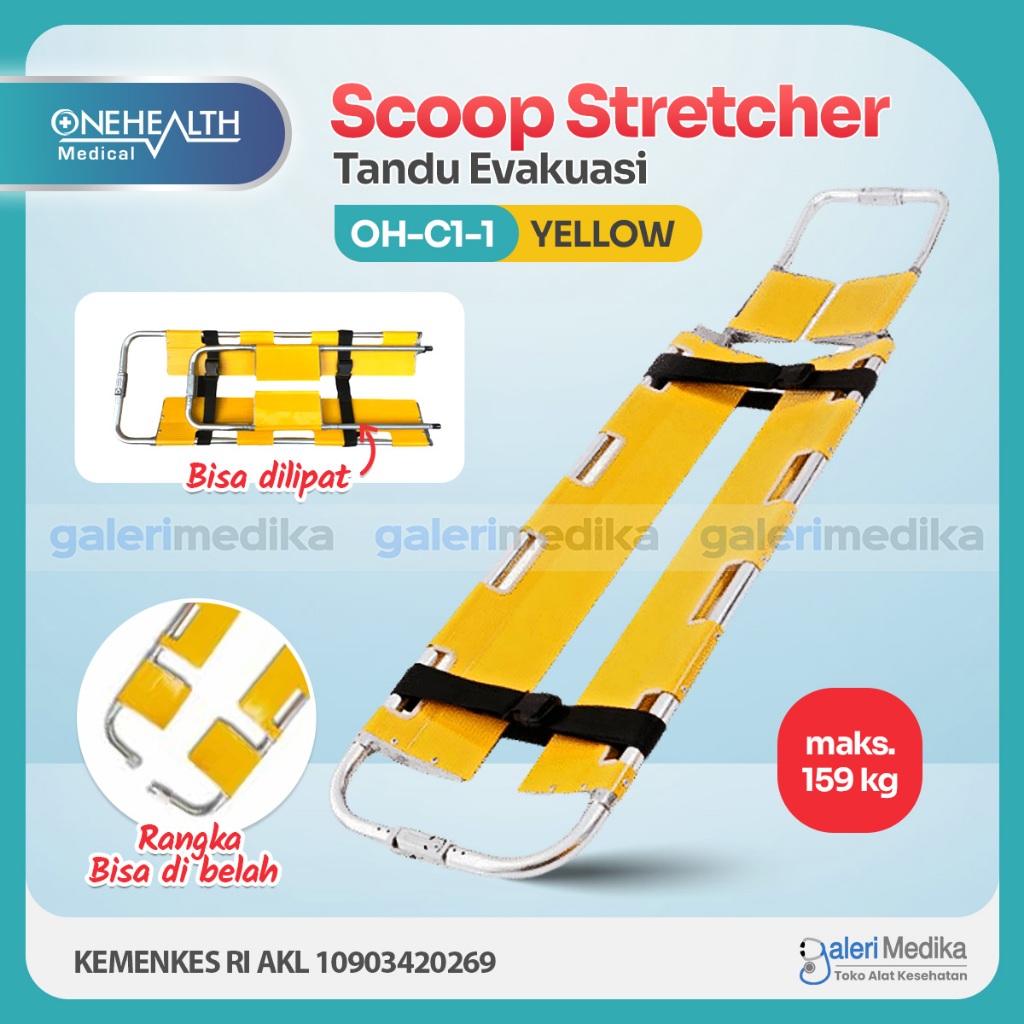 Jual Scoop Stretcher OneHealth OH-C1-1 / C1 Tandu Skop Lipat - Tandu ...