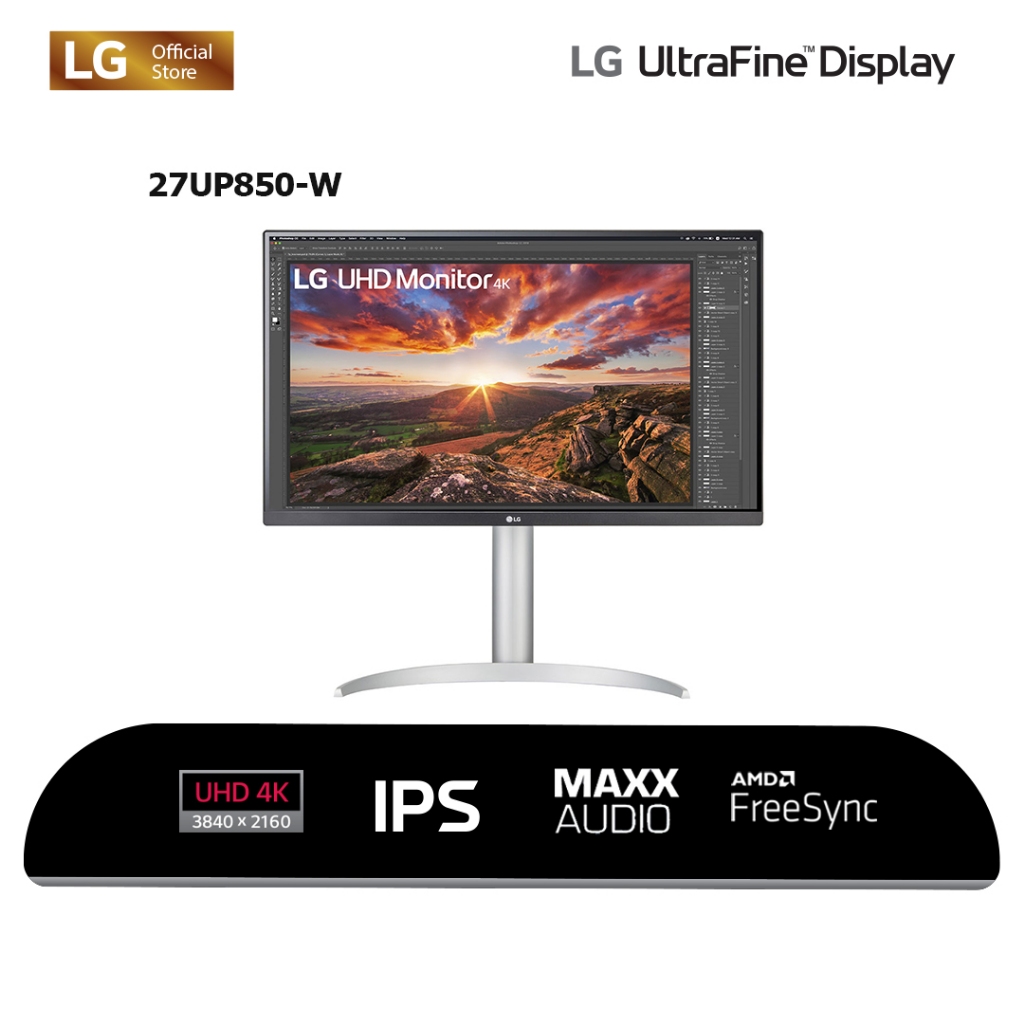 Jual LG UltraFine™ 27UP850K-W 27" UHD 4K IPS Monitor AMD FreeSync USB C ...
