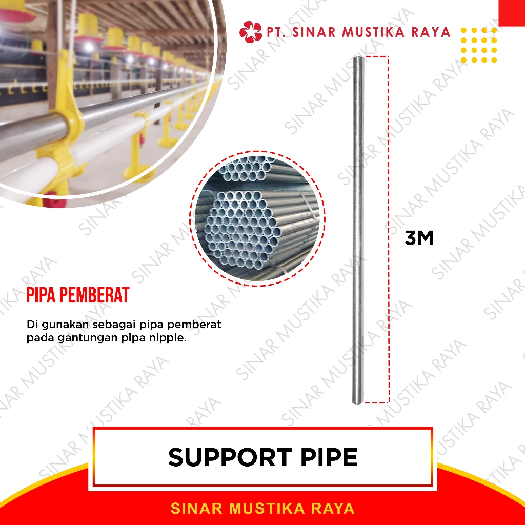 Jual Pipa Support Watering Pipe Besi Pemberat Gantungan Nipple 3/4 ...