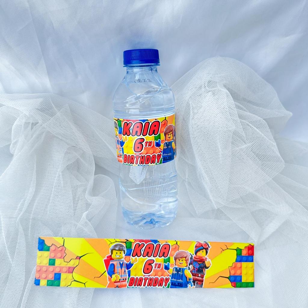 Jual Lego Movie Label Aqua Botol 330ml / Label Dessert Table Birthday ...