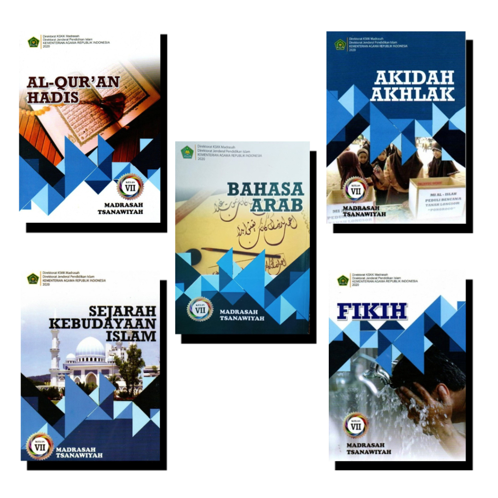 Jual Buku Madrasah Tsanawiyah Kelas 7 MTs Akidah Akhlak Fikih Bahasa Arab SKI Al Quran Hadis ...