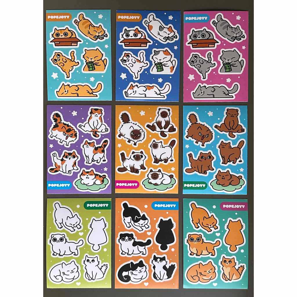 Jual Sticker sheet kucing mu A6 | Shopee Indonesia