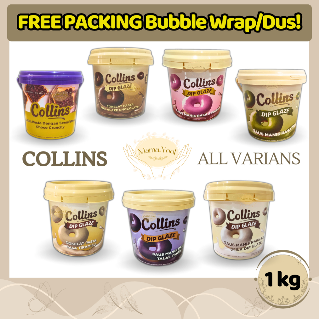 Jual MAMA.YOOL - Selai Collins 1 kg Chocolate Crunchy, Tiramisu, Green ...