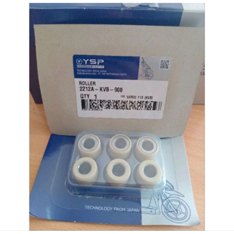 Jual YSP ROLLER SET VARIO 110, BEAT, SCOOPY, SPACY FI / KVB / ORIGINAL ...