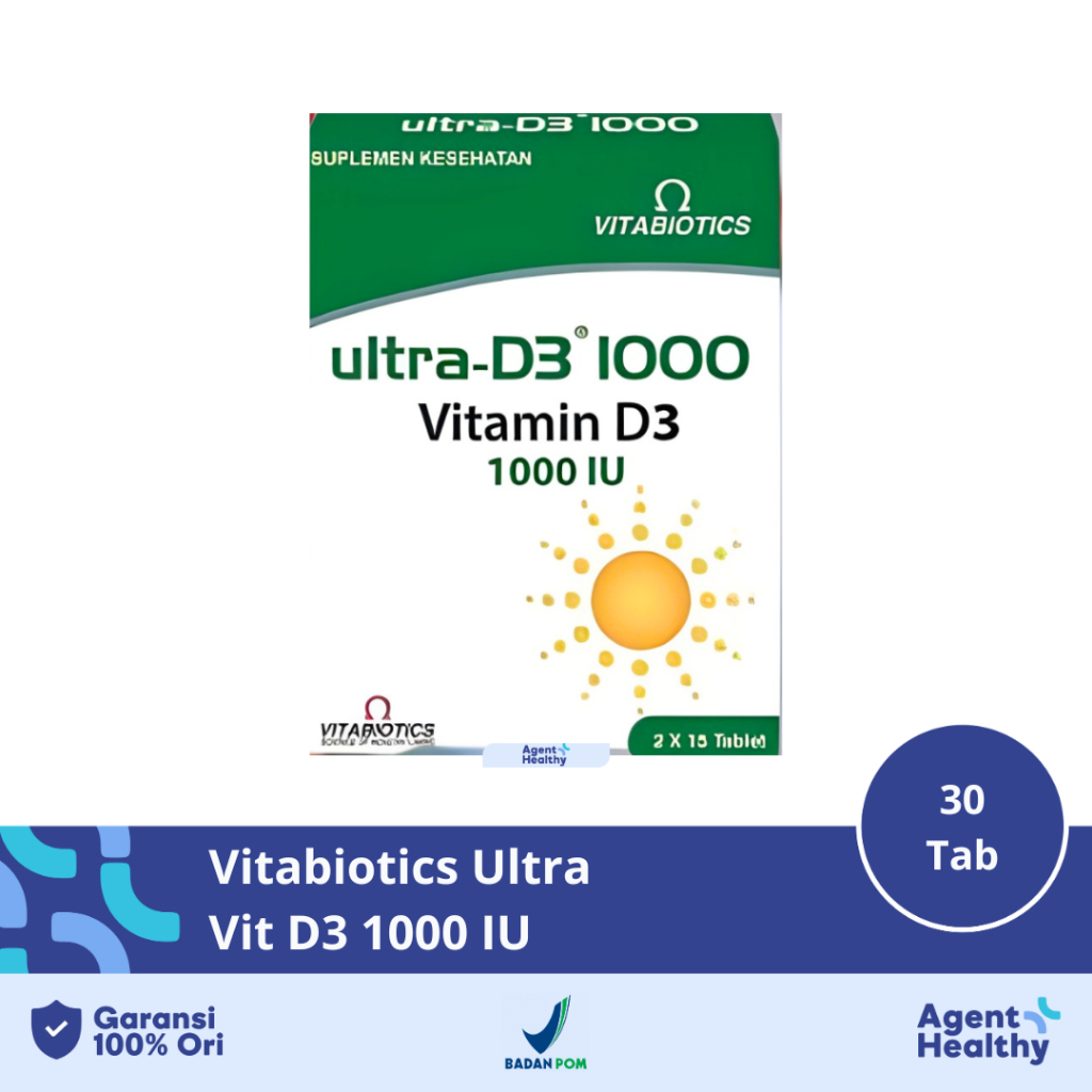 Jual Vitabiotics Ultra Vitamin D3 1000 IU isi 30 Tablet | Shopee Indonesia