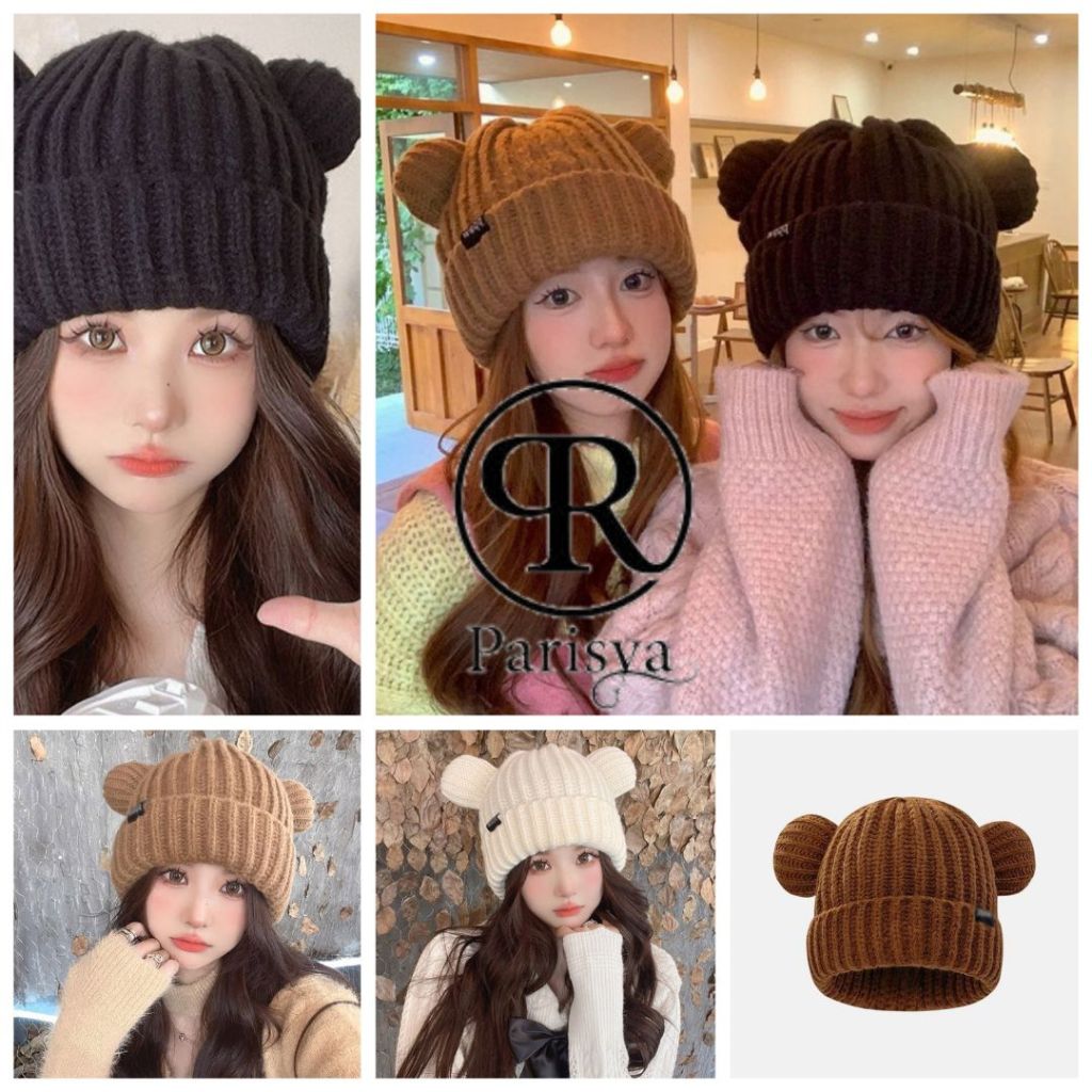 Jual Topi Rajut Wanita Gaya Jepang Dan Korea Stylish Modis Hangat ...
