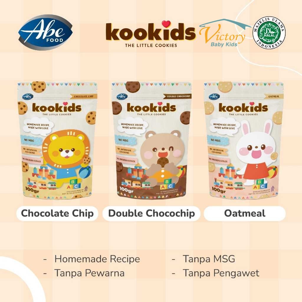 Jual Abe Food Kookids The Little Cookies/ Cemilan Sehat/ Cookies Anak ...
