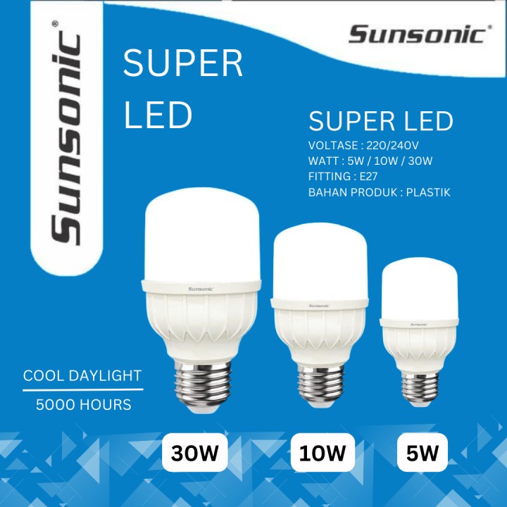 Jual SUNSONIC Super LED Lampu Kapsul ( 5 W 10 W 15 W 20 W 30 W ) | Shopee Indonesia