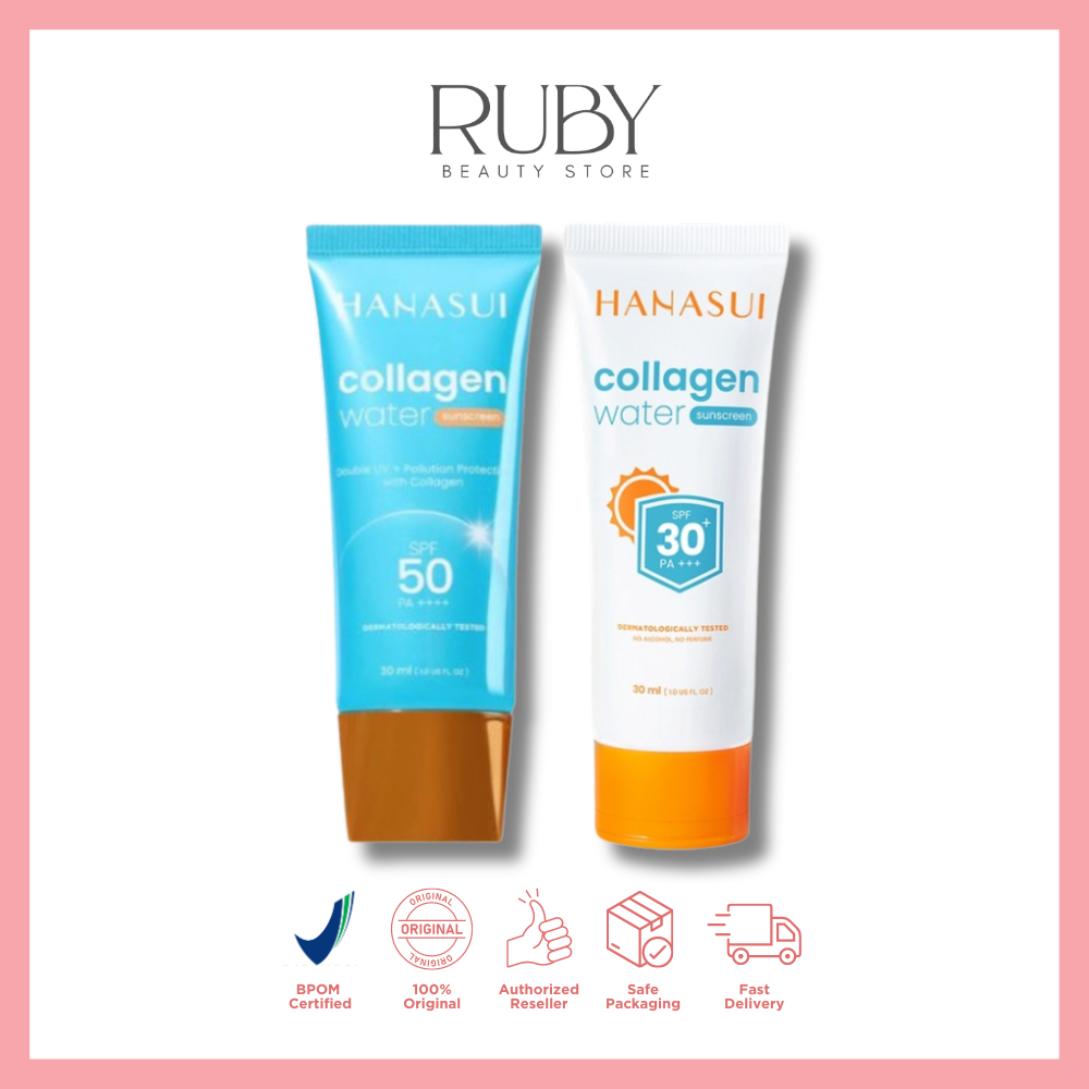Jual RUBY - HANASUI Collagen Water Sunscreen SPF 30+ PA+++ // SPF 50 PA ...