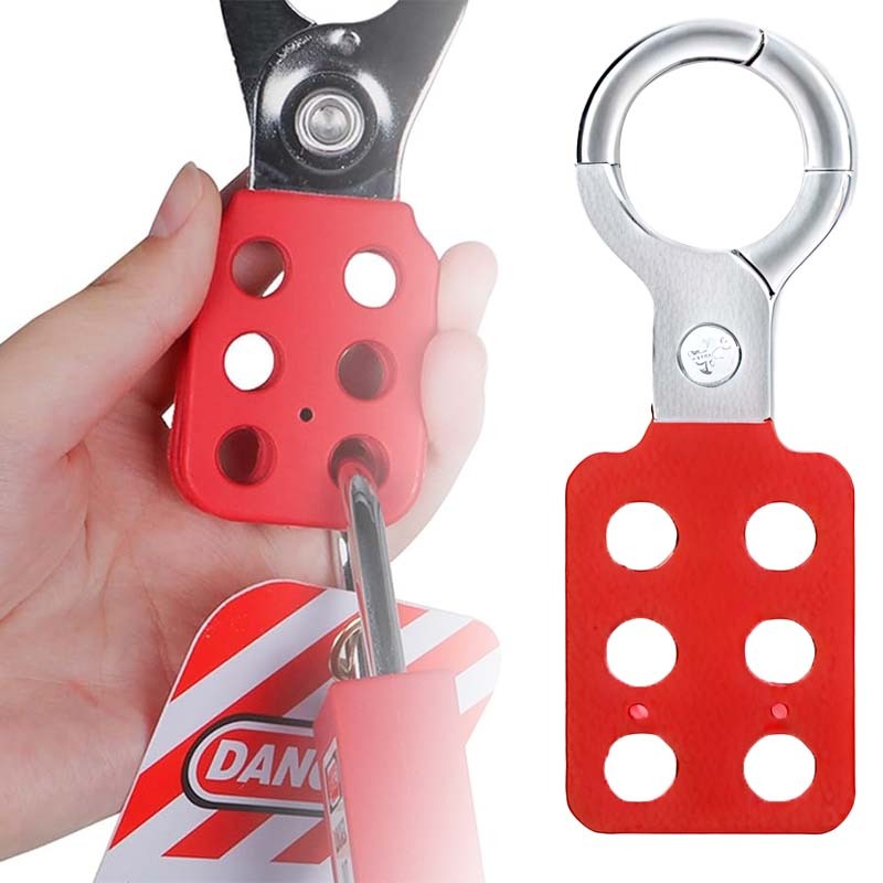 Jual 25mm Hasp Lock Industri Safety Lockout Steel Gembok Loto Safety 6 ...